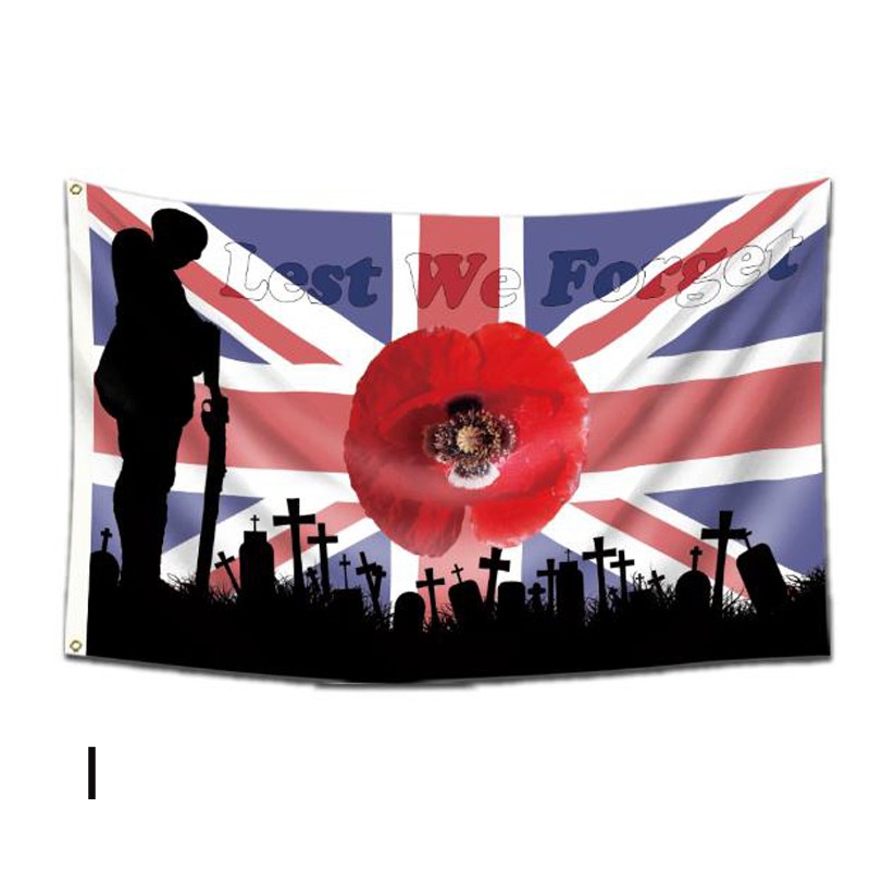 Remembrance Day Flag Poppy Military Army Armed Forces Lest We Forget ...