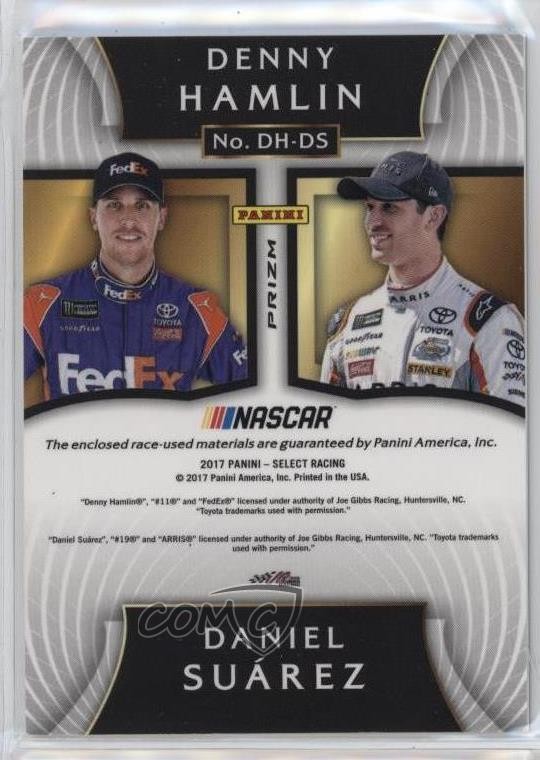 2017 Panini Select Select Pairs Daniel Suarez Denny Hamlin #DH-DS 8hh ...