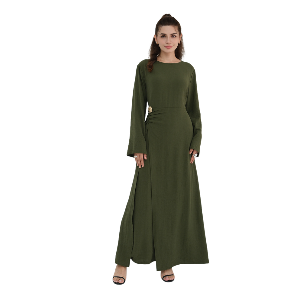 Islamic Abaya Women Muslim Long Sleeve Maxi Dress Turkey Islamic Robes ...