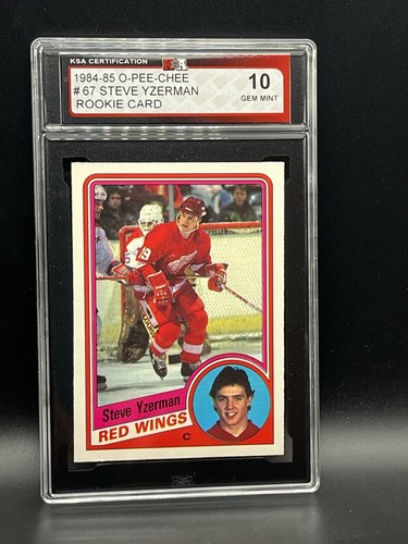 Steve Yzerman 1984-85 O-Pee-Chee OPC Rookie Card #67 KSA 10 Gem Mint RC ...