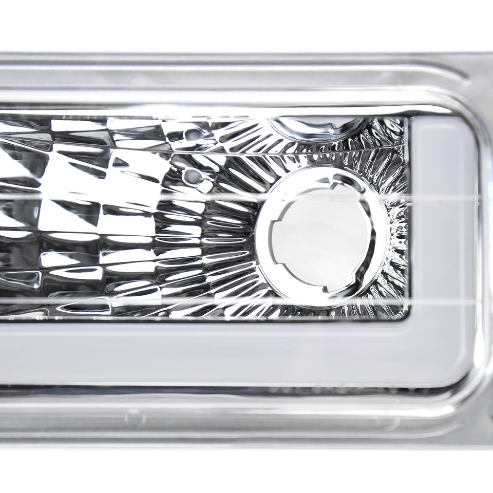 Fits 88-98 Chevy Gmc C10 C/K Silverado Led Tube Clear Bumper Lights ...