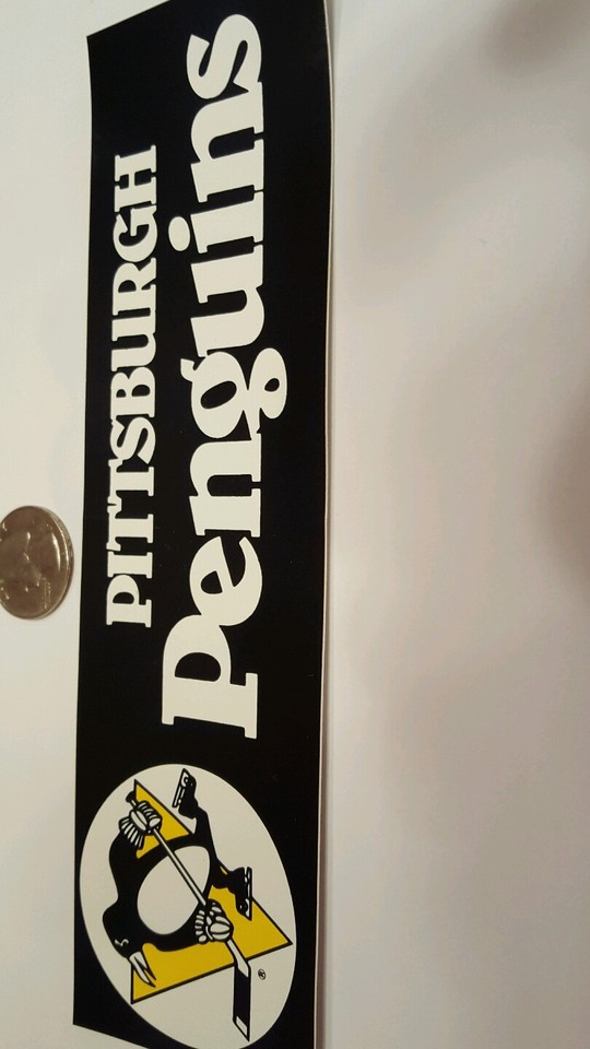 Pittsburgh Penguins vintage sticker decal 2" x 7.5" NHL HOCKEY | eBay