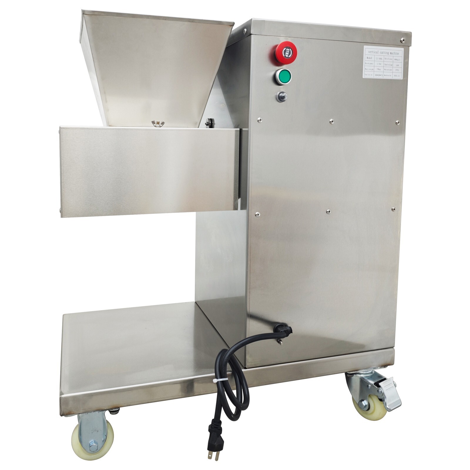 Vertical Stainless Steel Meat Cutter with 2mm Blade 110V 1100W Capacity ...