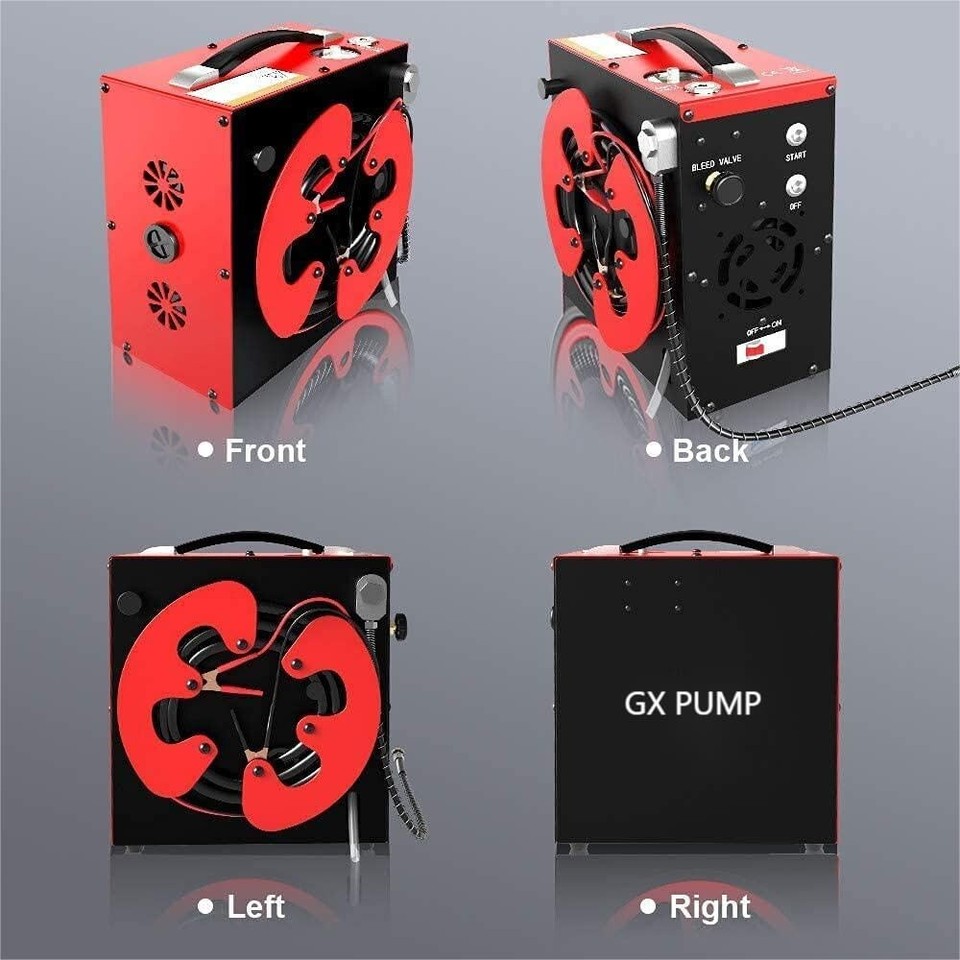 GX PUMP CS3 PCP Air Compressor, Auto-Stop,Oil-Free, Built-in Water-Oil ...
