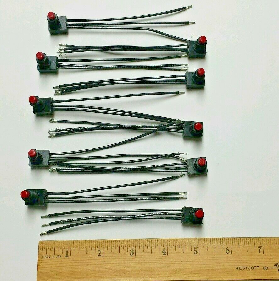 QTY-10 J-188A-6 JUDCO SWITCH ON-MOM ON-MOMENTARY 4.5" LEADS 10-piece ...
