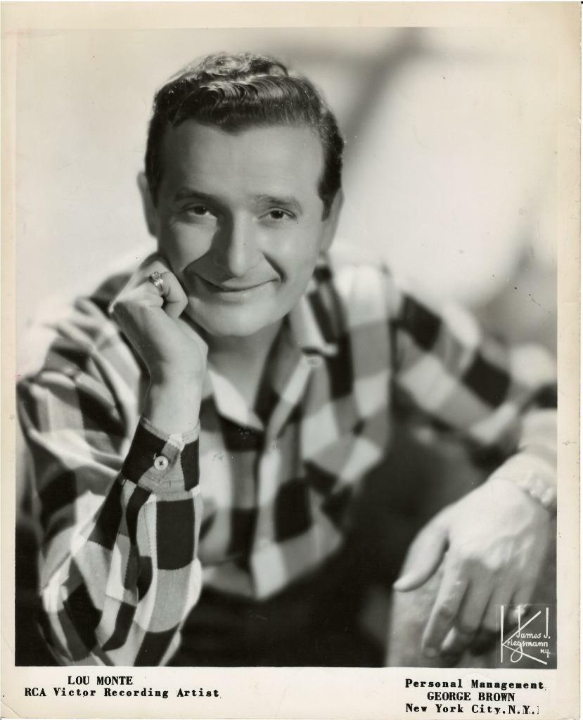 LOU MONTE-ORIGINAL PHOTO-PORTRAIT-ITALIAN-AMERICAN SINGER-"PEPINO" | eBay