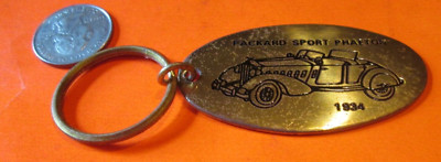 AUTHENTIC 1934 PACKARD SPORT PHEATON BRASS TONE CAR KEYCHAIN CLASSIC ...