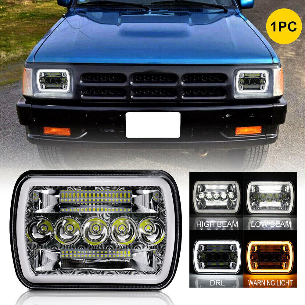 Fit For Mazda B2200 B2600 RX-7 5x7 7X6" LED Headlight Halo DRL Hi-Lo ...