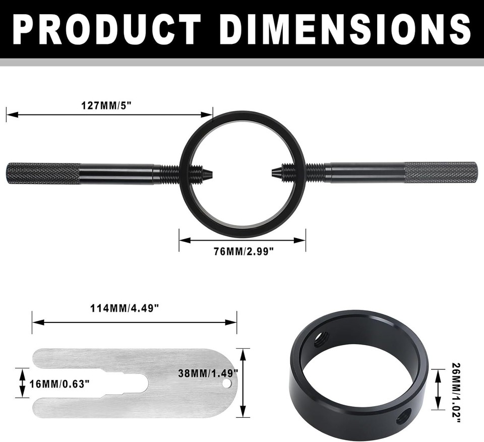 Universal Motorcycle Fork Spring Compressor Tool Kit Radial Pin Spanner ...