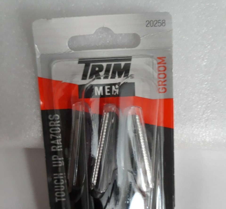 TRIM Stainless Steel Touch-Up Razors Mustache Eyebrow Fine Facial Hairs ...