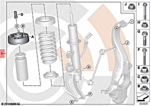 Genuine BMW F45 214d 216d 216i 218d REPAIR KIT FOR SUPPORT BEARING ...