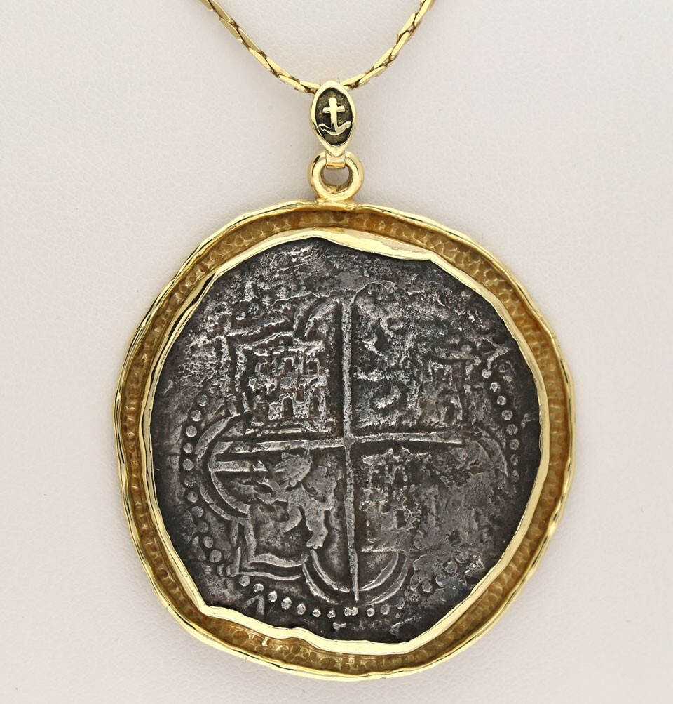 Spanish Silver Chains Braided Link Chain Heart Two Faces Pendant