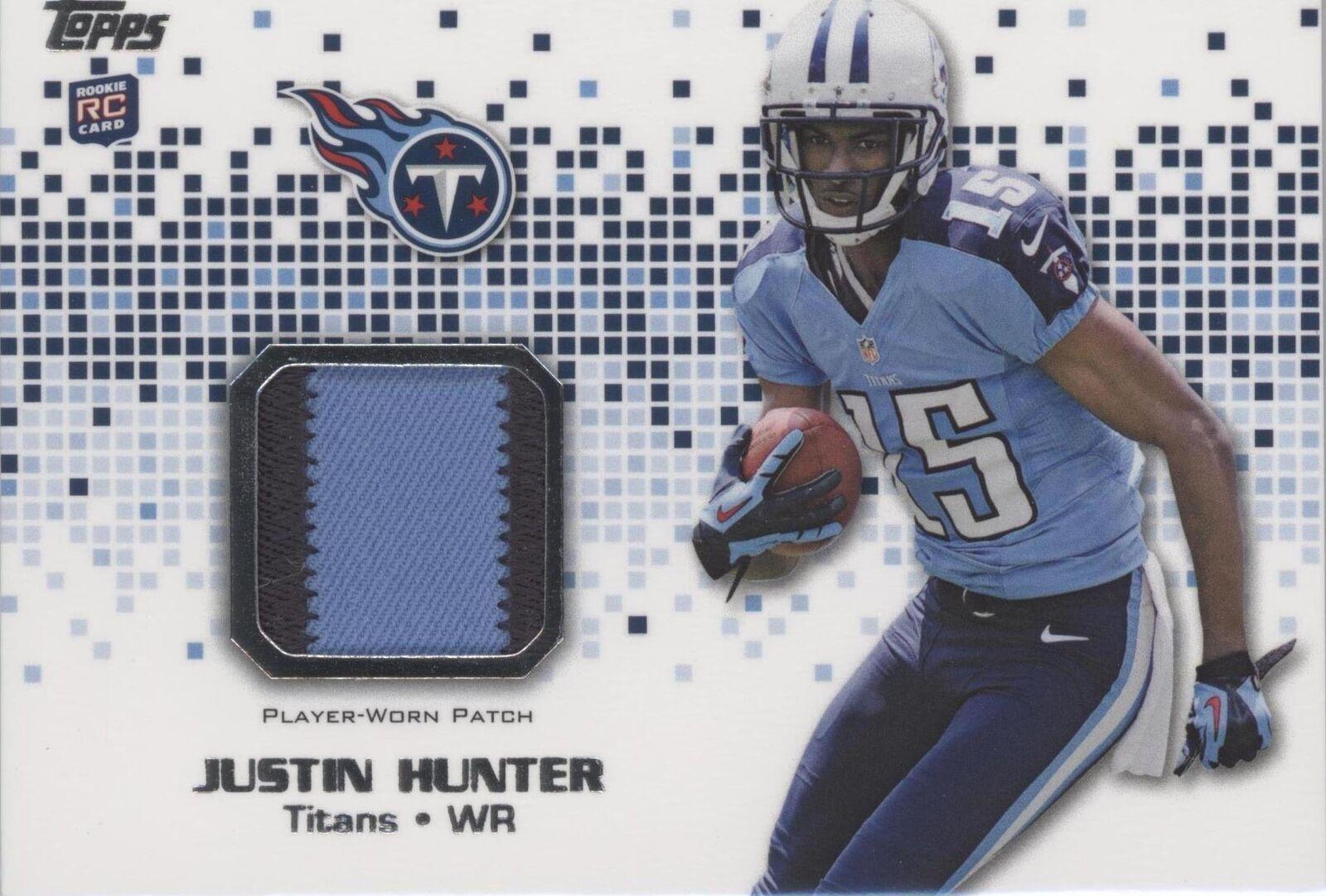 2013 Topps - Rookie Patch Justin Hunter #RP-JH (MEM, RC) for sale ...