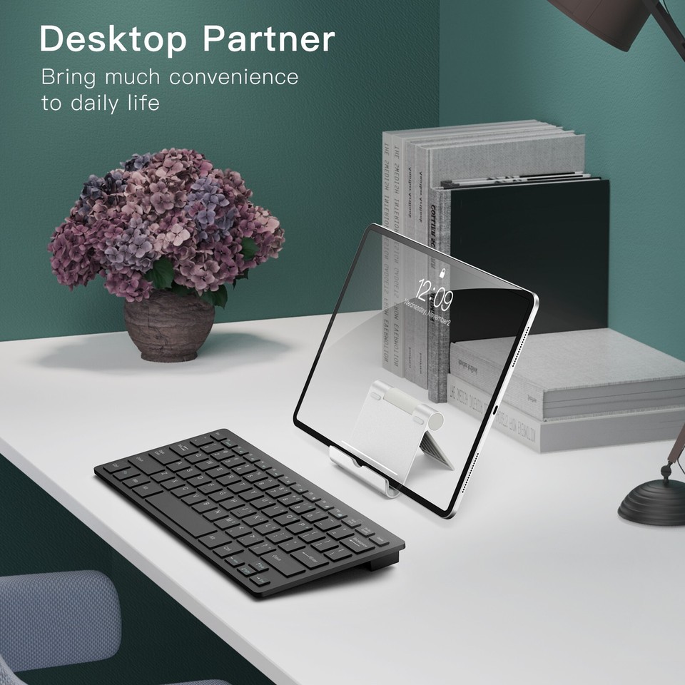 JETech Tablet Stand, Adjustable Portable Desktop Holder, Silver | eBay