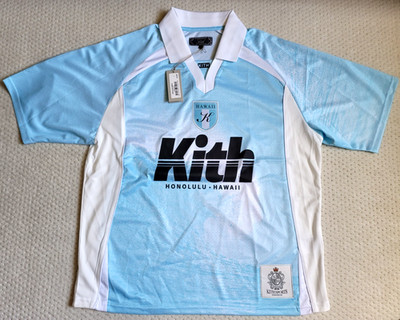 NWT KITH Hawaii Honolulu Exclusive Edison Soccer Jersey Wave Light Blue ...