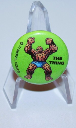 Rare 1971 Marvel Comics Fantastic Four The Thing Button Pin ...