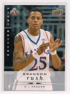 2008-09 BRANDON RUSH UD *1ST EDT* #229 ROOKIE RC KANSAS JAYHAWKS ...