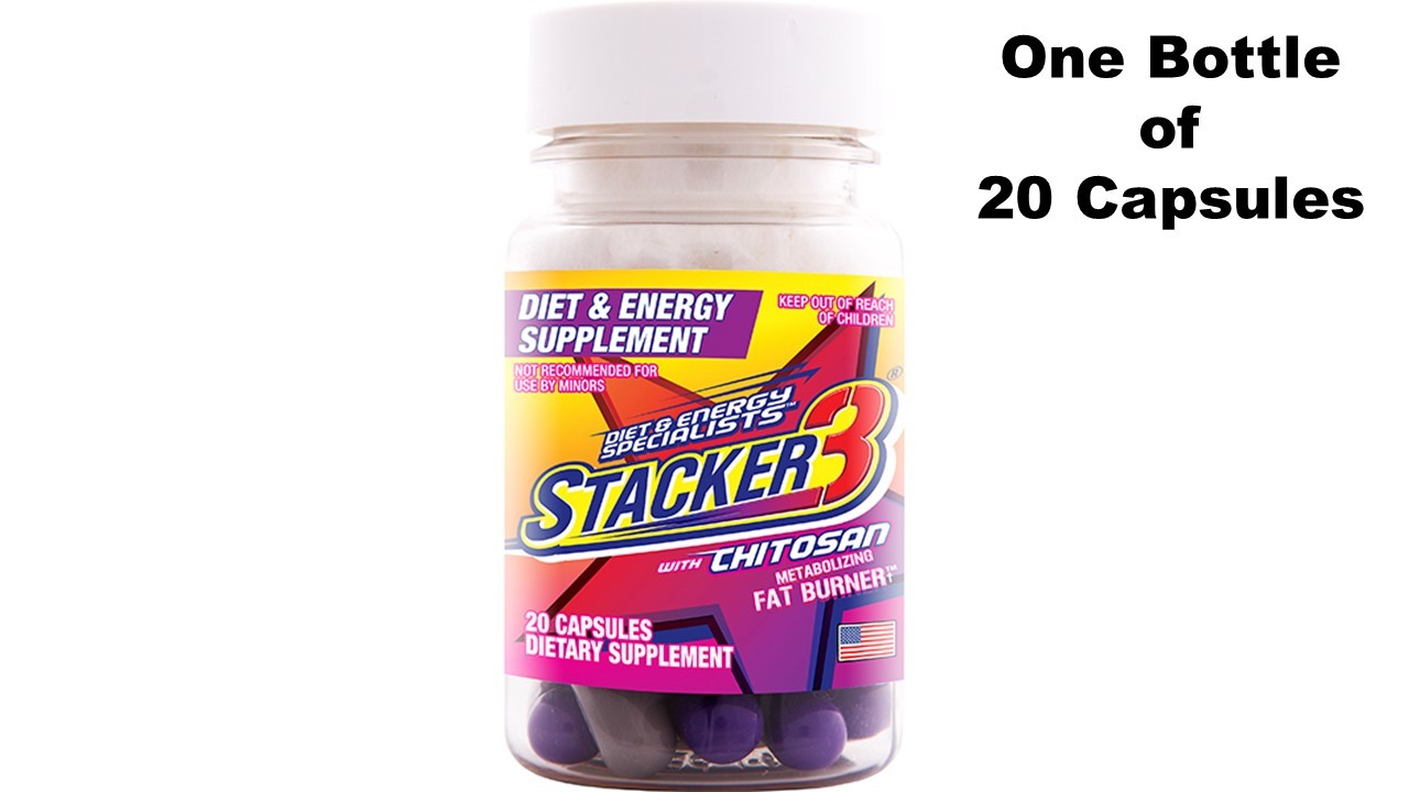 Stacker Three w/Chitosan Dietary 2 Fat Burner Weight Loss Capsule (Pick ...