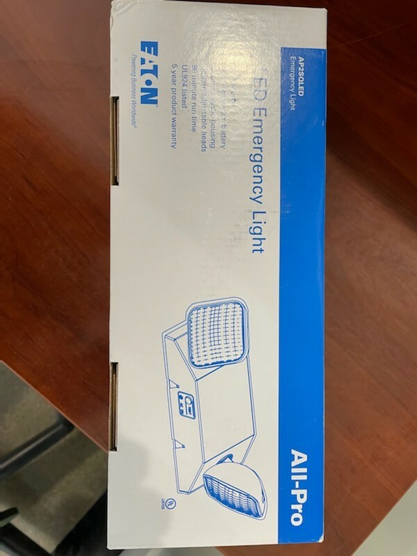Eaton AP2SQLED 1.8W All Pro LED Emergency Light, with two square heads ...