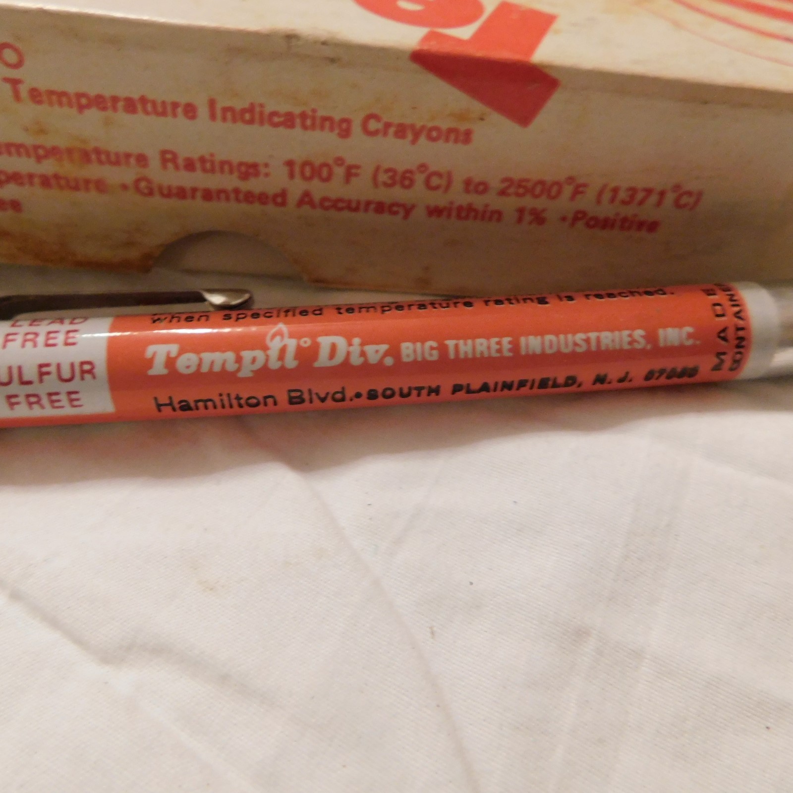 Tempilstik Temperature Indicating Welding Crayons 200 Degree (Box of 10 ...