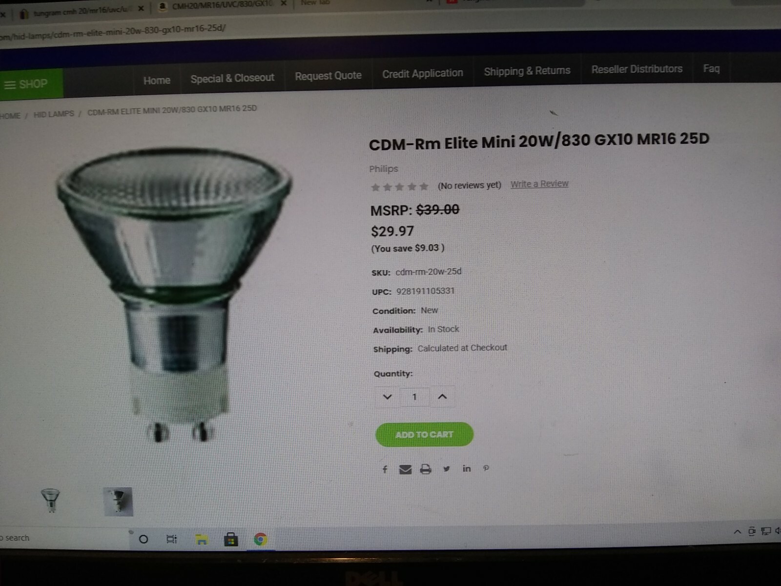 GX10 MR16 Philips CDM 20W/830 | eBay