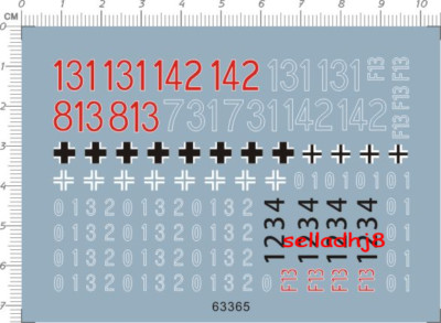 Super Detail Up 1/35 WWII German Military Tank Number Markings Model ...