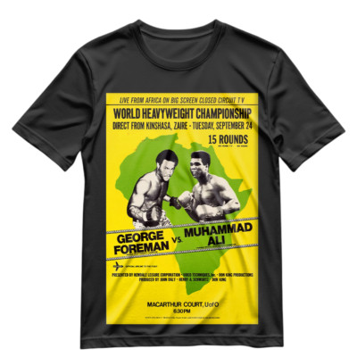 George Foreman T Shirt The Rumble In The Jungle Fight Poster Shirt S ...