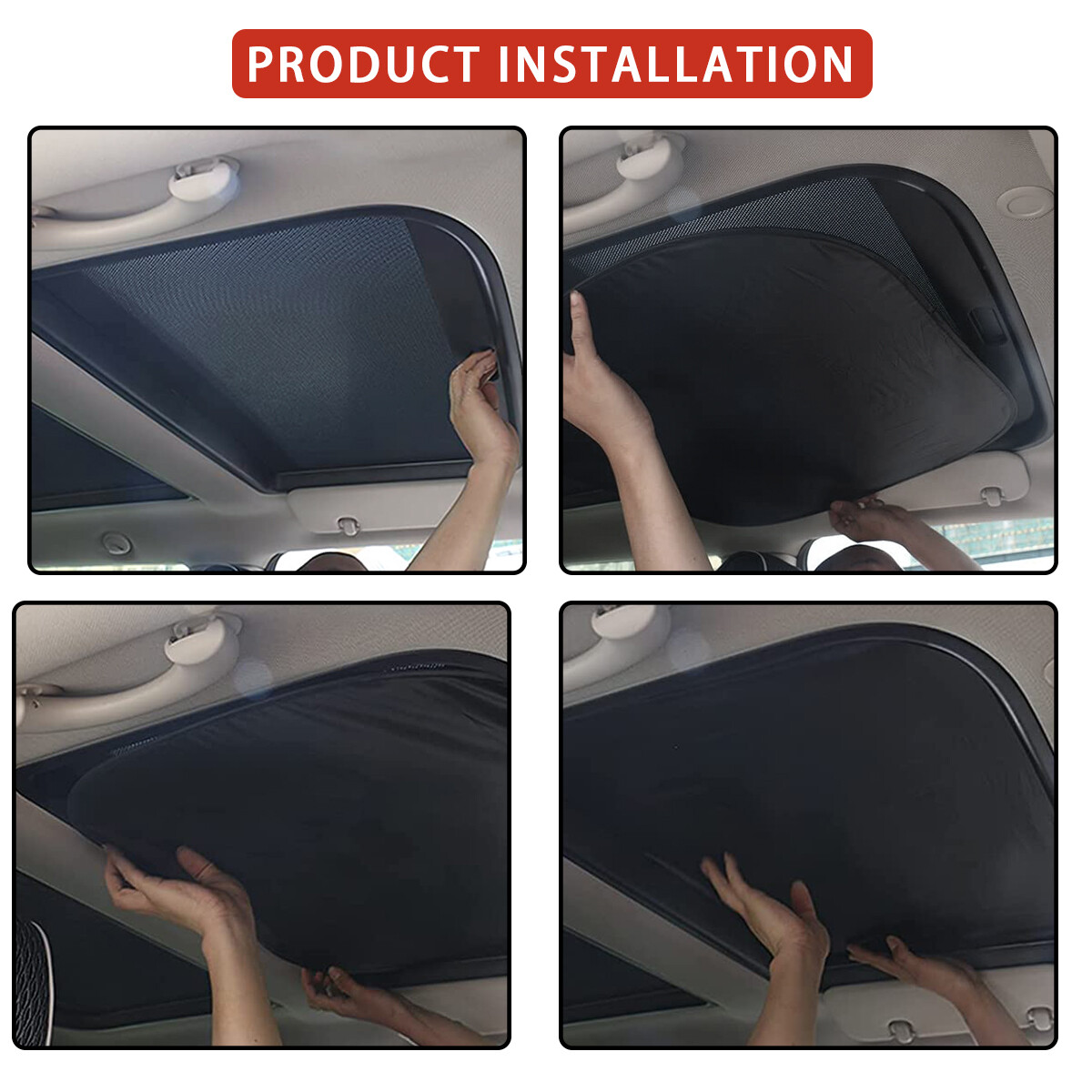 2x For Mini Cooper F55 F56 R56 F54 Car Sunroof Sun Shade Foldable Roof ...