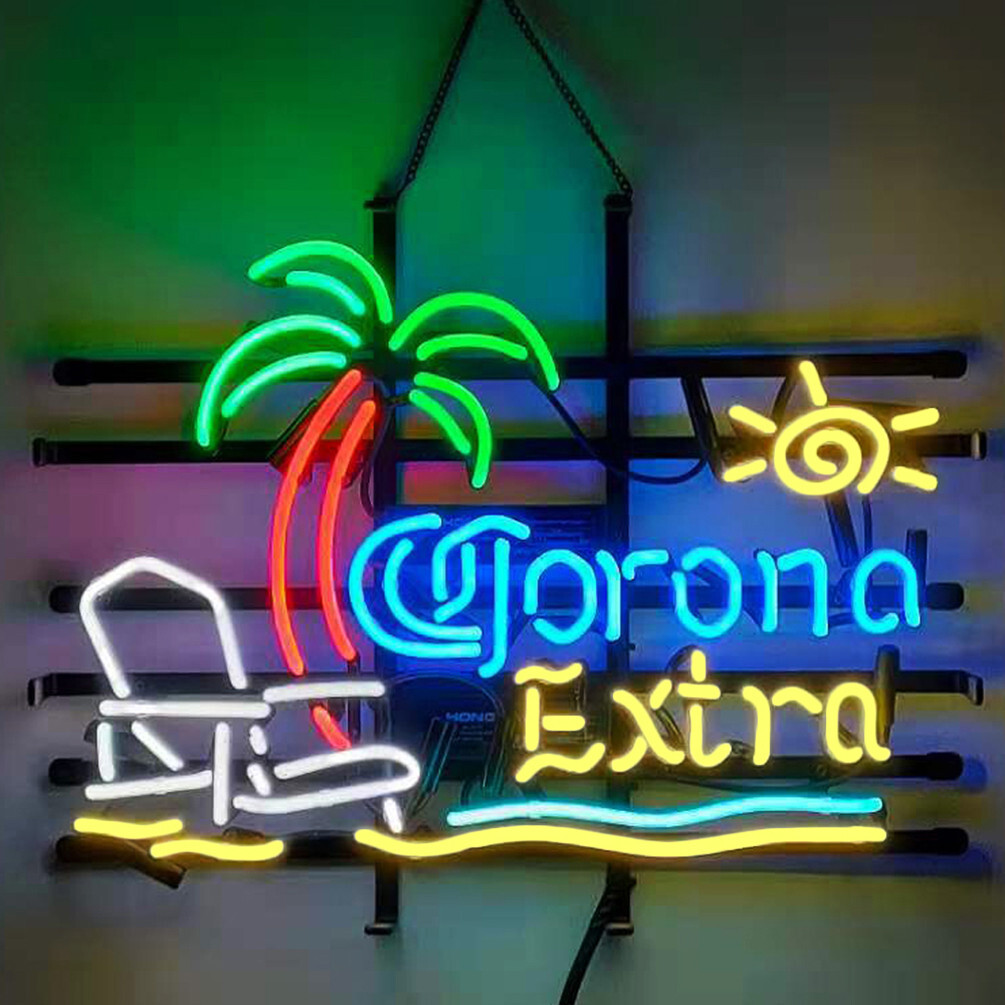 Corona Extra Neon Sign Home Bar Man Cave Club Decor Artwork Neon Bar ...