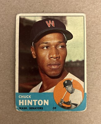 1963 Topps Baseball Chuck Hinton Washington Senators Card #330 | eBay