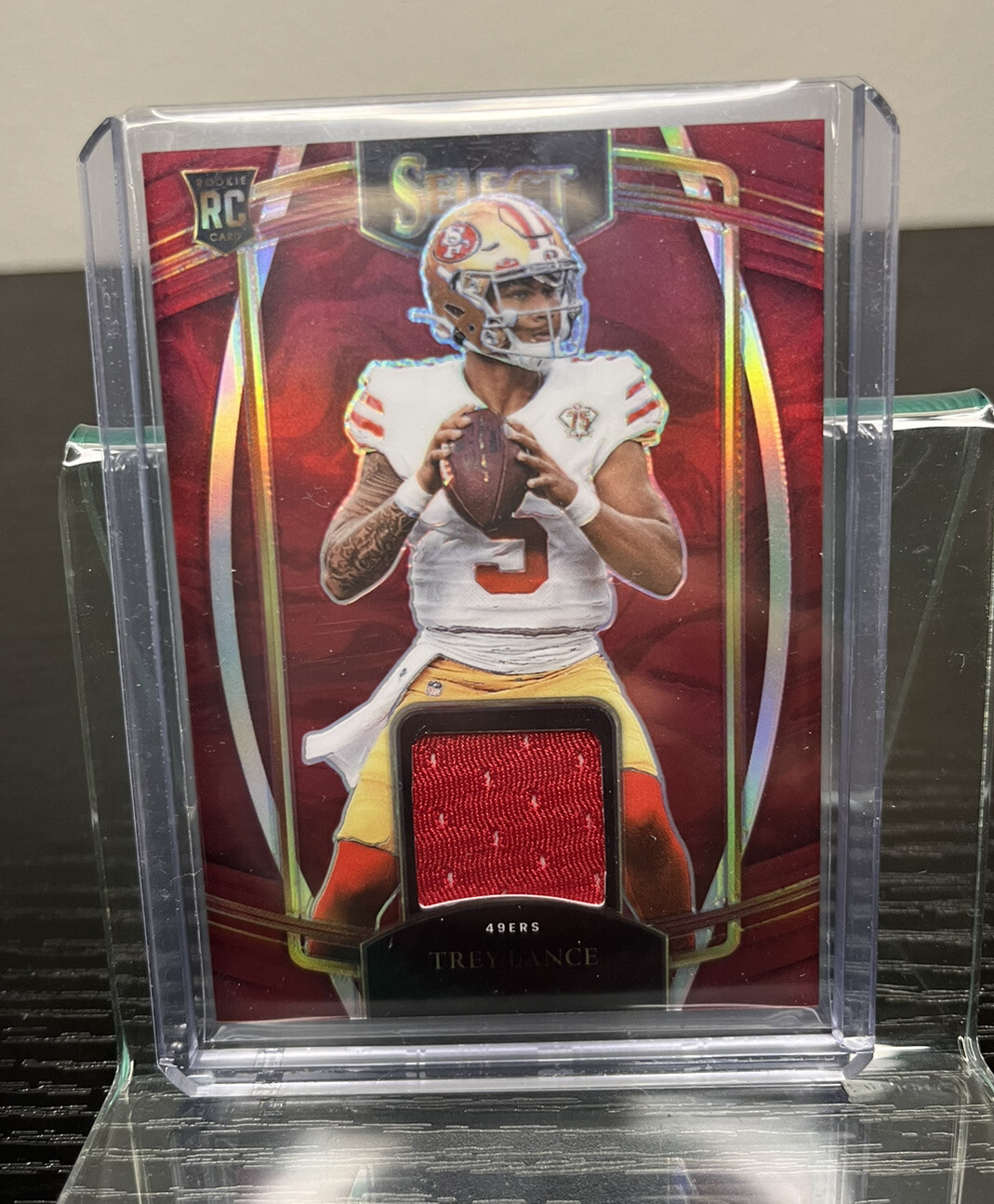 2021 Trey Lance Select Rookie Patch Red Prizm RSW-TLA 49ers SP Relic | eBay