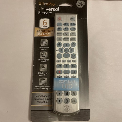 Ultrapro Universal Remote 6 Device Blu-ray Roku Samsung TVs App Keys ...