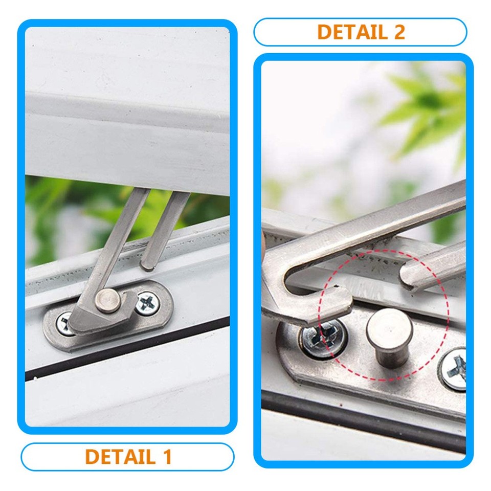 4 Pcs Window Safety Latch Travel Restrictor Buckle Lock Anti-theft ...