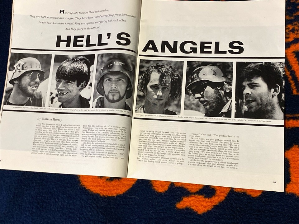 Hell's Angels Motocycle Gangs Harley Davidson Sat Eve Post 1965 ...