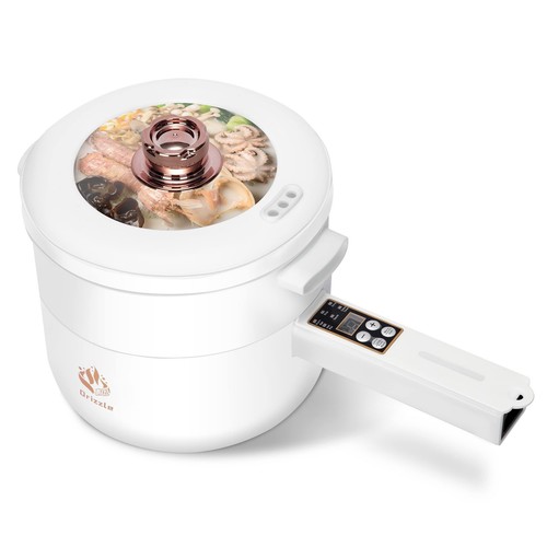Hot Pot Cooker Steamer 1.8L Multifunctional Nonstick Pan Dormitory ...