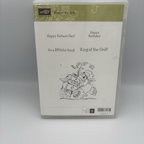 Stampin Up King of the Grill Cling Red Rubber Stamp Set Father's Day or ...