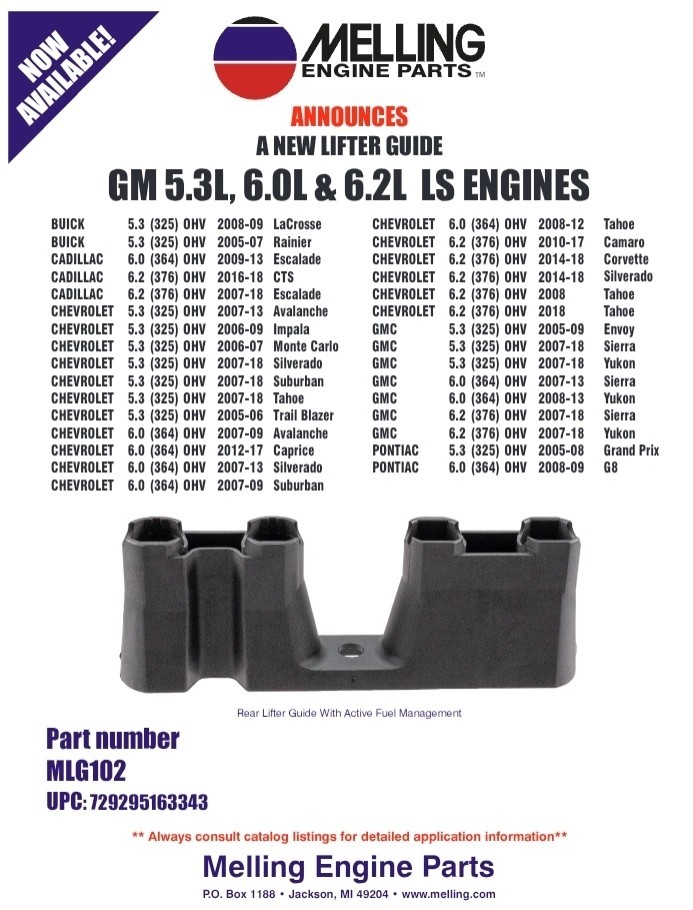 Lifter Guide for GM 5.3L, 6.0L, & 6.2L Engines – MLG102 | eBay