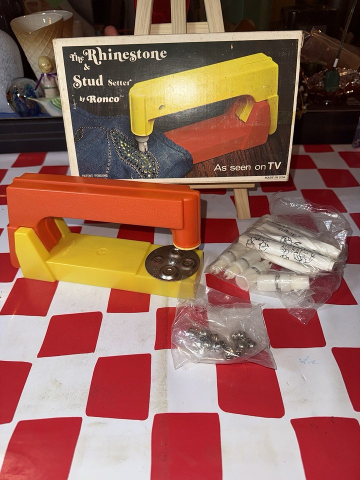 VINTAGE 1974 RONCO THE RHINESTONE & STUD SETTER WITH BOX & ACCESSORIES ...