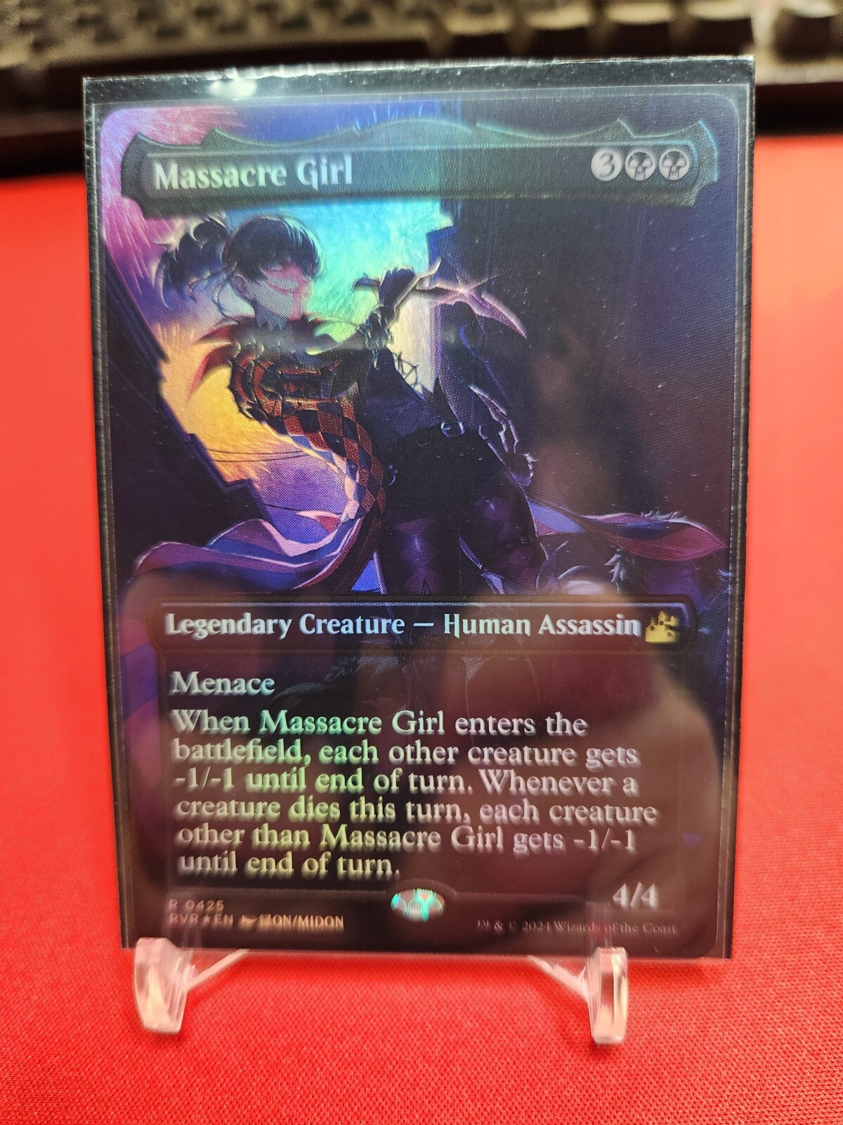 MTG Massacre Girl Ravnica Remastered 0425 Anime Borderless Foil Rare | eBay