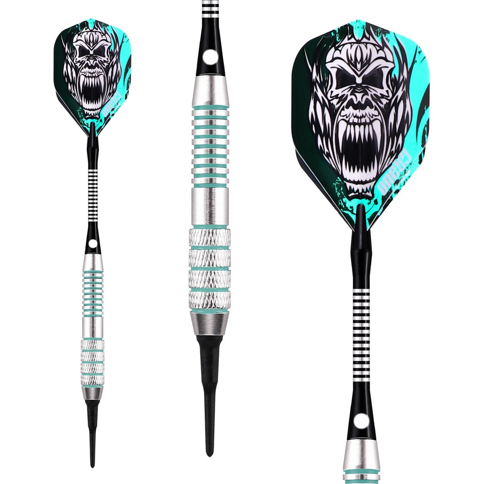 PROFESSIONAL DARTS SOFT TIPS DARTS SET 24 FLIGHTS 100 FREE TIPS SOFT ...