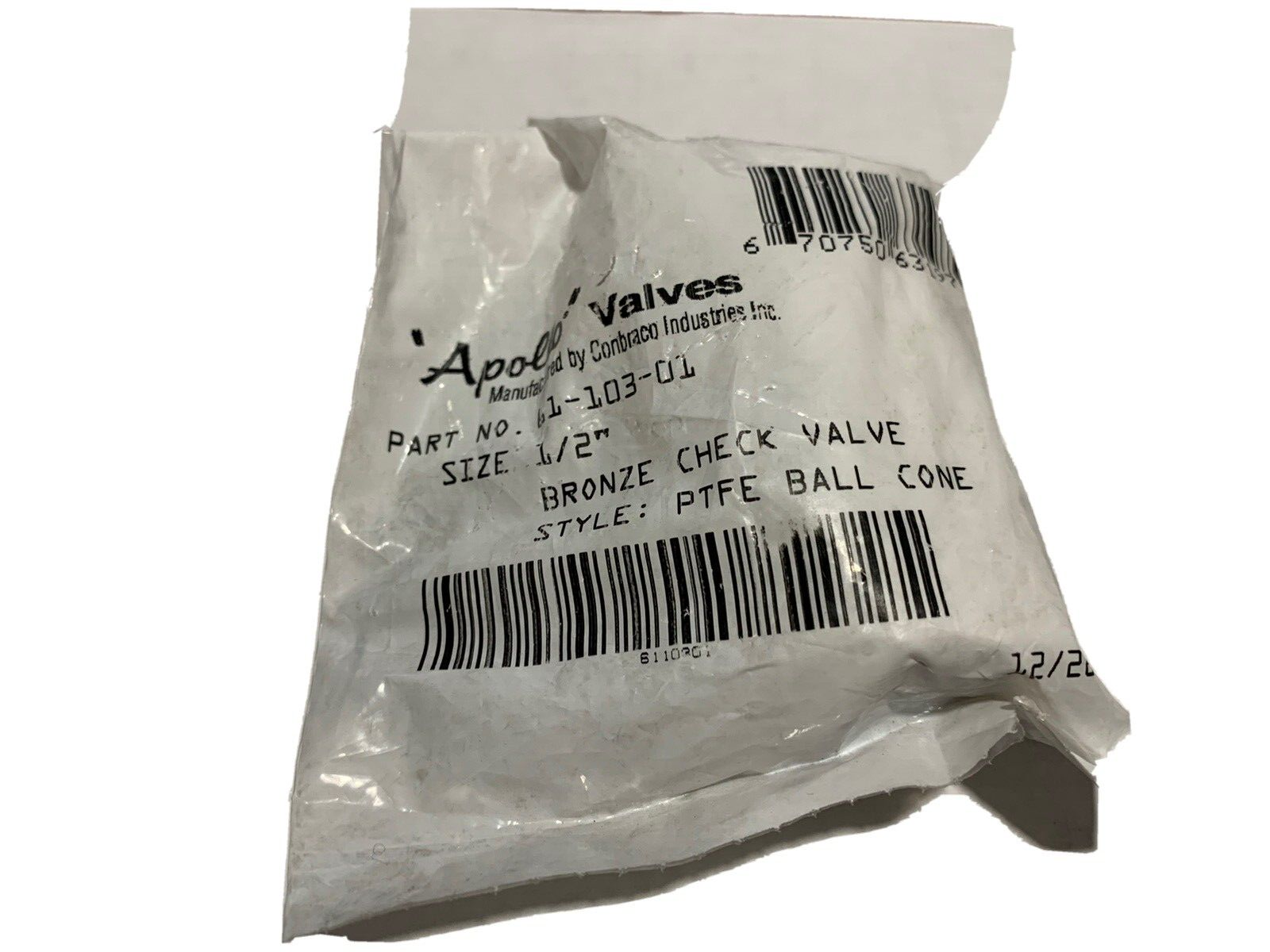 Apollo 1/2" Female NPT Bronze In-Line Ball Cone Check Valve 400 psi 61 ...