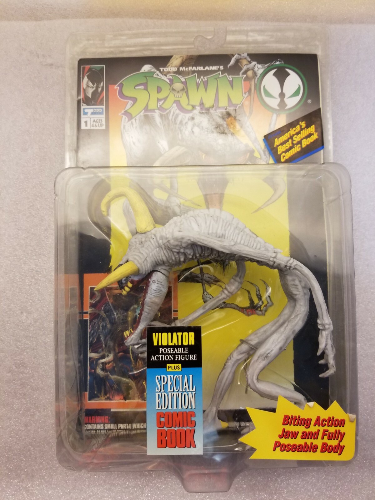 Spawn Series 1 VIOLATOR Action Figure w/ Comic Book Todd McFarlane Toys ...