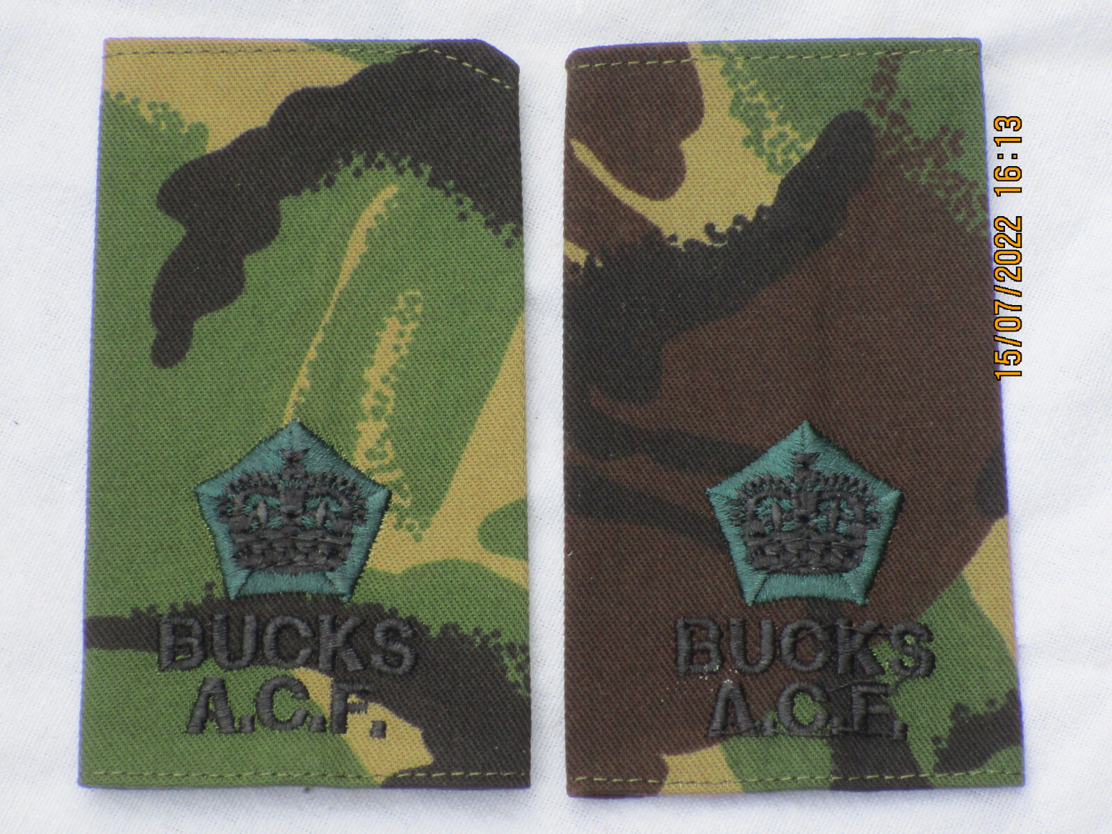 Shoulder Marks: Major, Bucks, a. C. F. DPM, Army Cadet Force ...