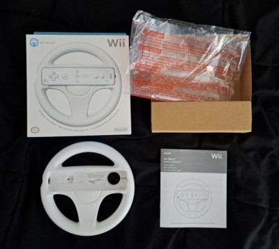 OFFICIAL Nintendo Wii Wheel Controller White COMPLETE SET | eBay