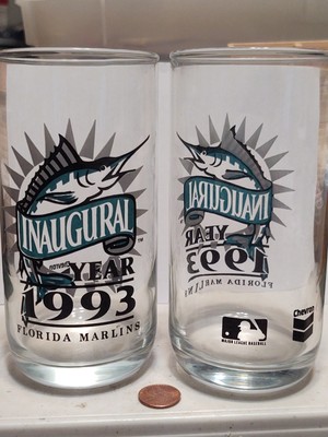 Florida Marlins Inaugural 1993 Chevron MLB Baseball Drinking Glasses | eBay