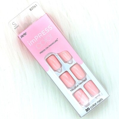 IMPRESS Press-On Manicure Set - Pick Me Pink - FULL SIZE - Brand NEW | eBay