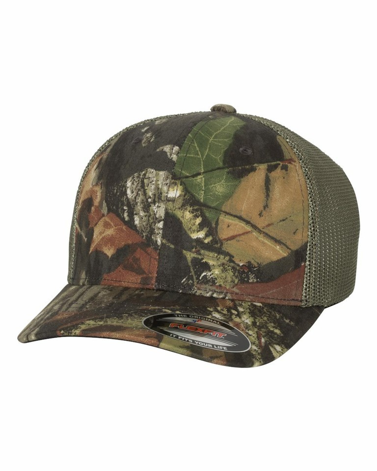 FLEXFIT 6511T - FITTED TRUCKER CAP, MESH BACK, BASEBALL HAT, PLAIN ...