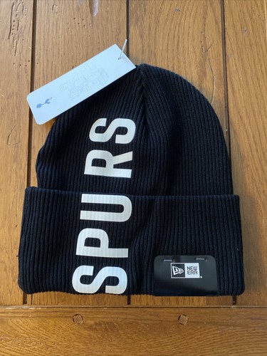 Tottenham Hotspur New Era Vertical Wordmark Cuffed Knit Hat Black NWT ...