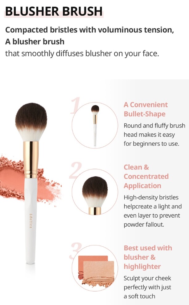 ATOMY Adelica Makeup Brush 5-types Powder Blusher Shading Brush K-Beauty Korea | eBay