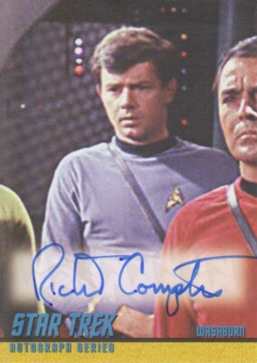 STAR TREK TOS 40th ANNIVER RICHARD COMPTON AS WASHBURN AUTOGRAPH CARD ...